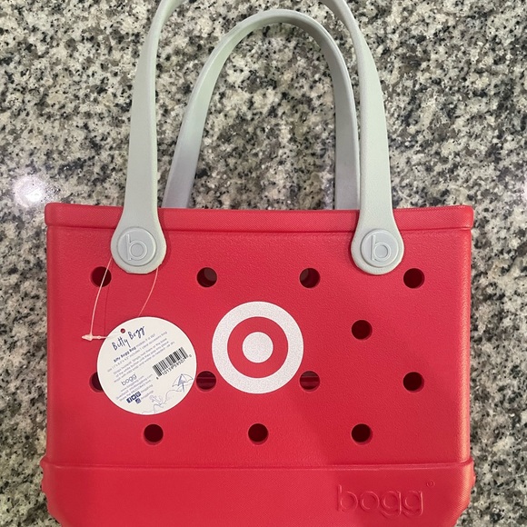 BOGG BAG | Bags | Bogg Bag Mini Red And Gray Tote With Perforated ...
